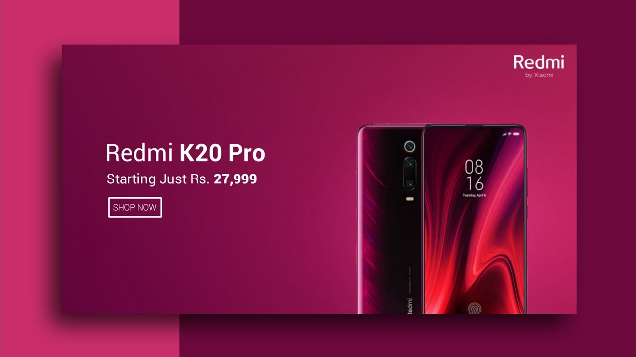 Redmi K20 Pro social media promo banner design | Design this on android ...