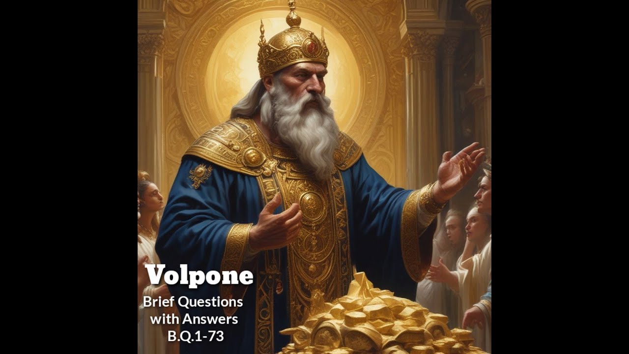 English Notes Elizabethan and Jacobean Drama Volpone by Ben Johnson ...