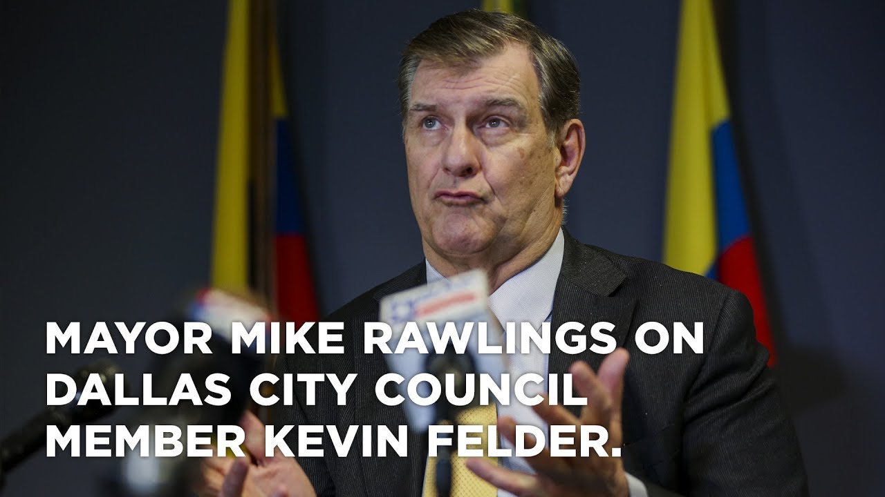 Mayor Mike Rawlings speaks on Dallas City Council member Kevin Felder ...