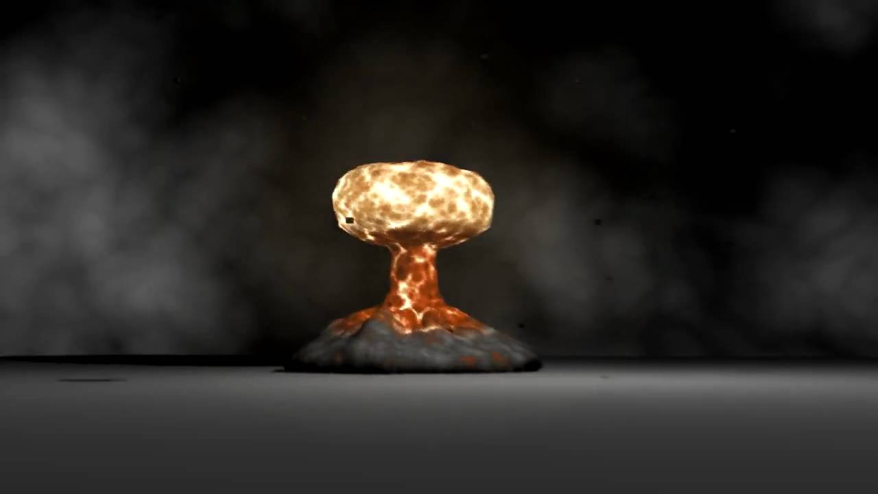 Mushroom Cloud Explosion. 3DS Max 2009 Fire Ball - YouTube