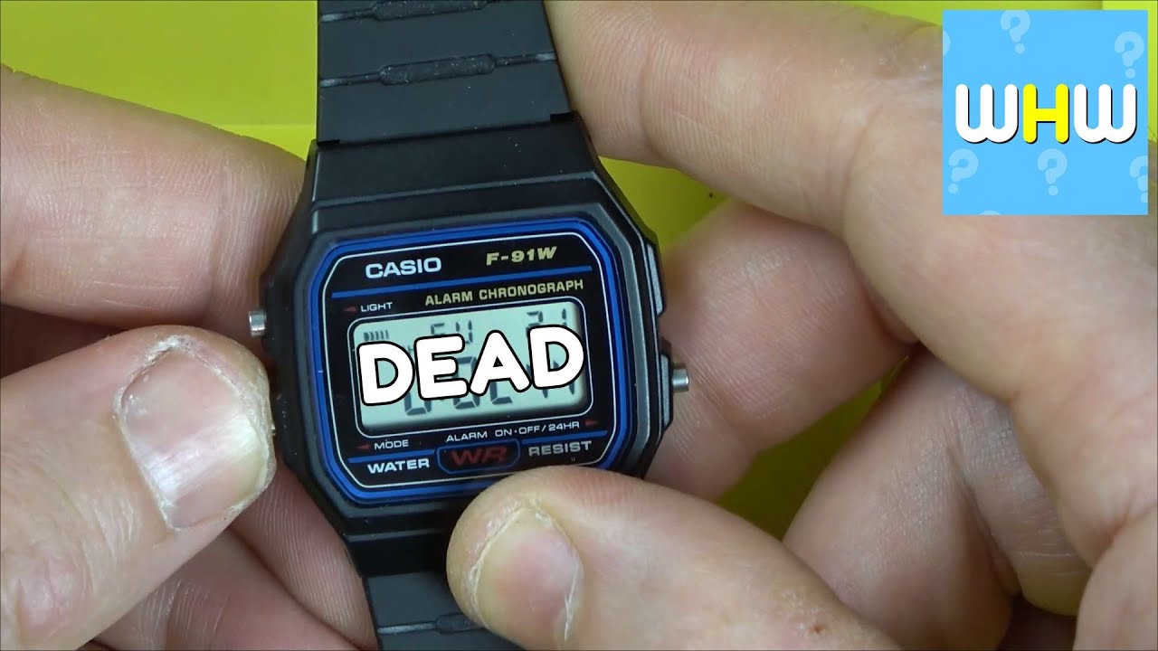 How To FIX a Casio F91W digital watch - NO POWER - YouTube