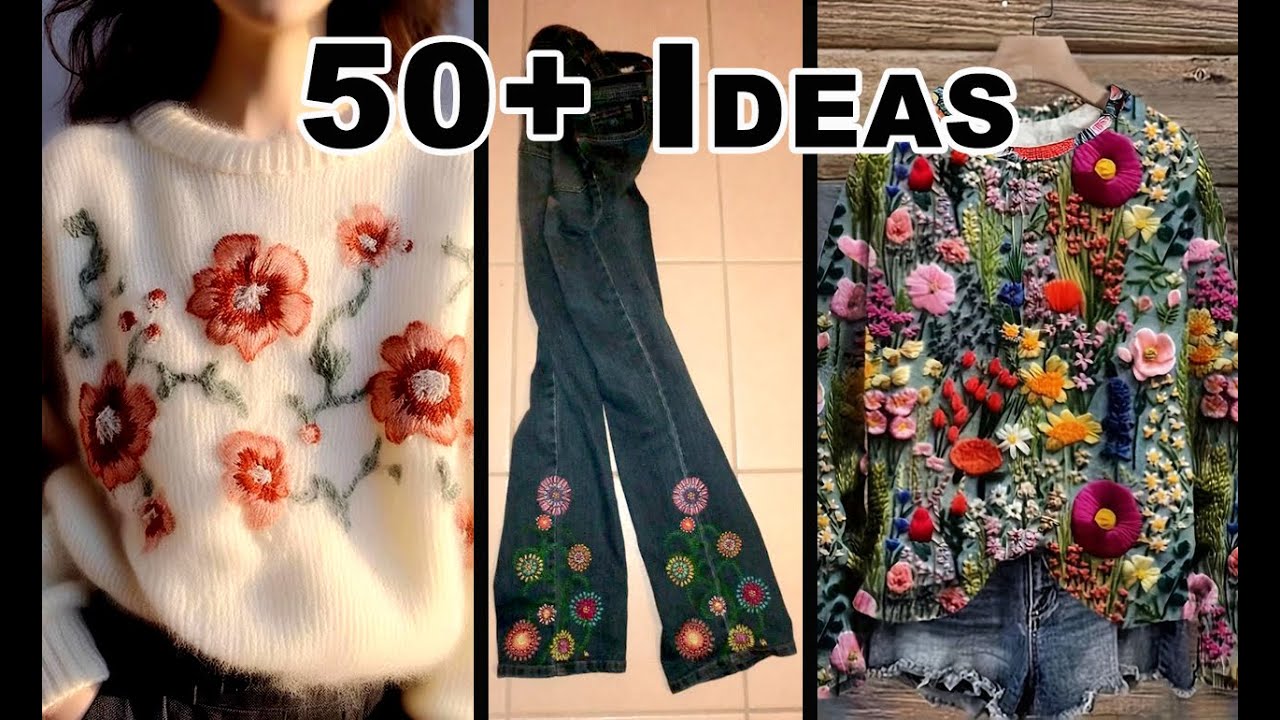 50 Embroidery Ideas to Inspire Your Next Fashion Project | ep 7 - YouTube