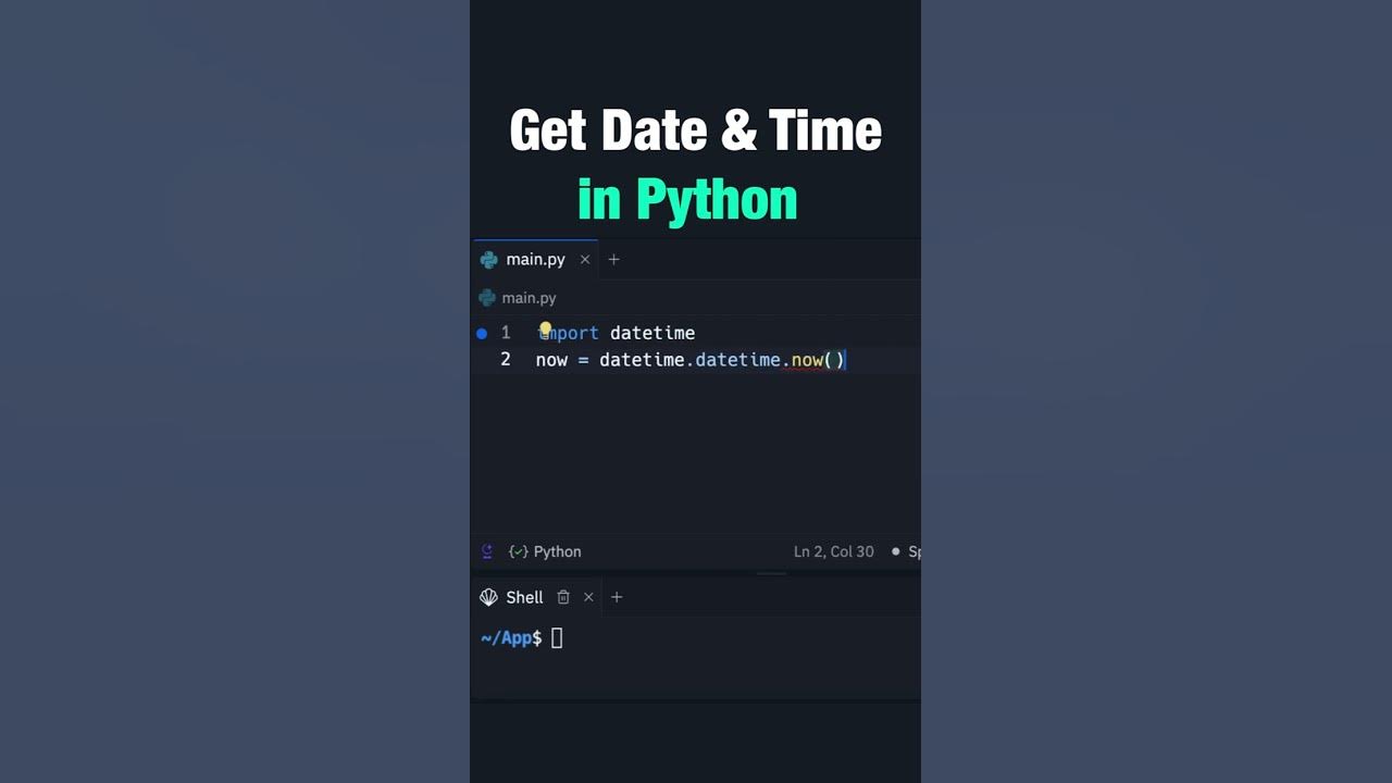 Get Current Date And Time In Python Python Softlinks Softwaredevelopment Youtube 2936