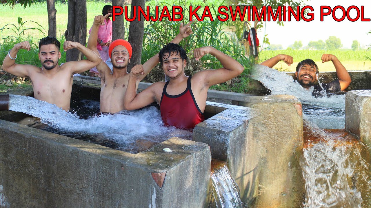 Pura Din Pind Di Bambi Te | Desi Swimming Pool Masti | Punjab Ka ...