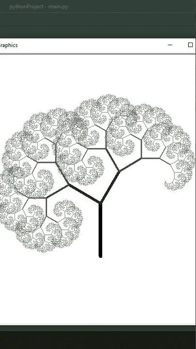 Draw Slanted Fractal Tree 😜 Using Python Turtle Shorts Shortvideo Short Python