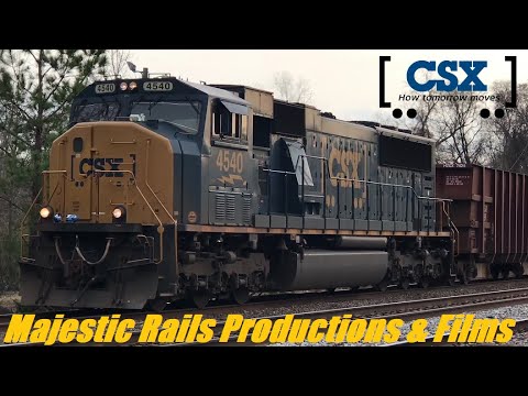 Yard Job Pulls W084 Back Into Milan Yard W/CSXT 4540 SD70MAC & UP SD70M ES40DC & CN SD70M-2 ...