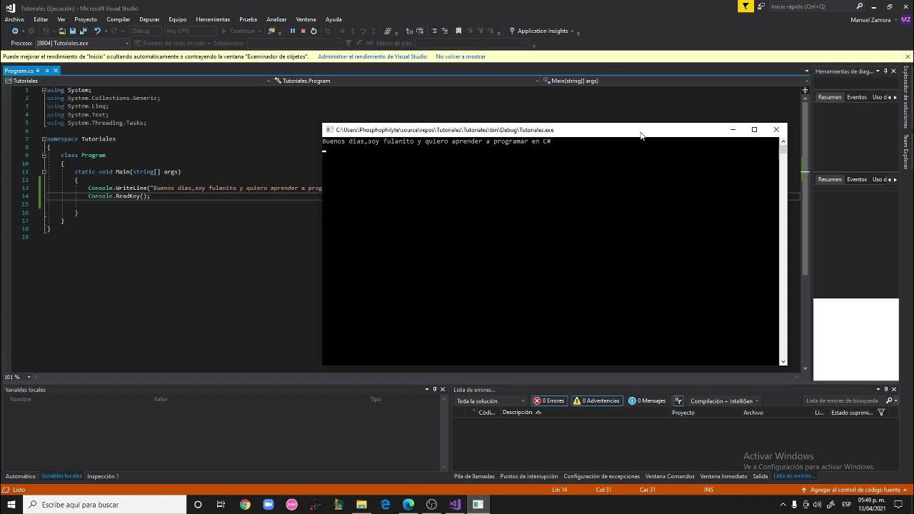 Tutos Programación (Write,WriteLine) C# :) - YouTube