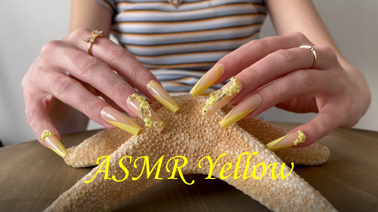 ASMR💛Yellow | Tapping/Scratching on 10 yellow items | NO TALKING - YouTube