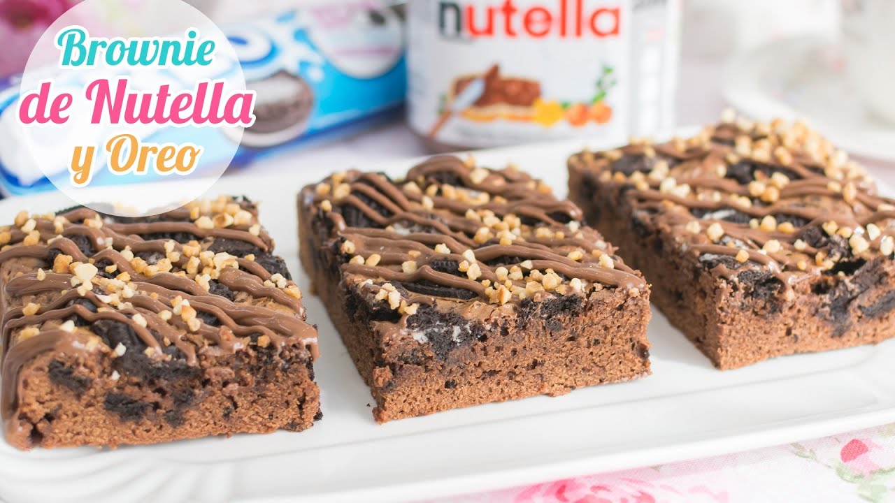 Brownie De Nutella Y Oreo Quiero Cupcakes Youtube