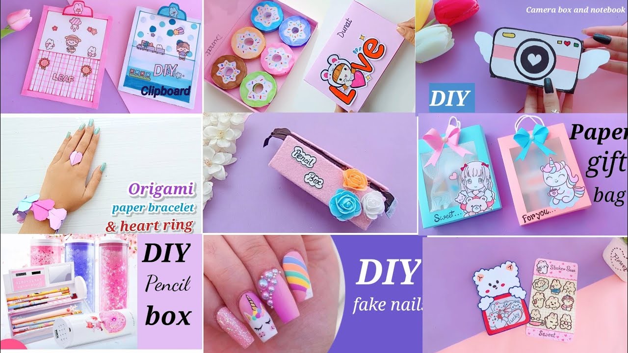 18 EASY CRAFT IDEAS | School Craft Idea/ DIY Craft/ School hacks ...