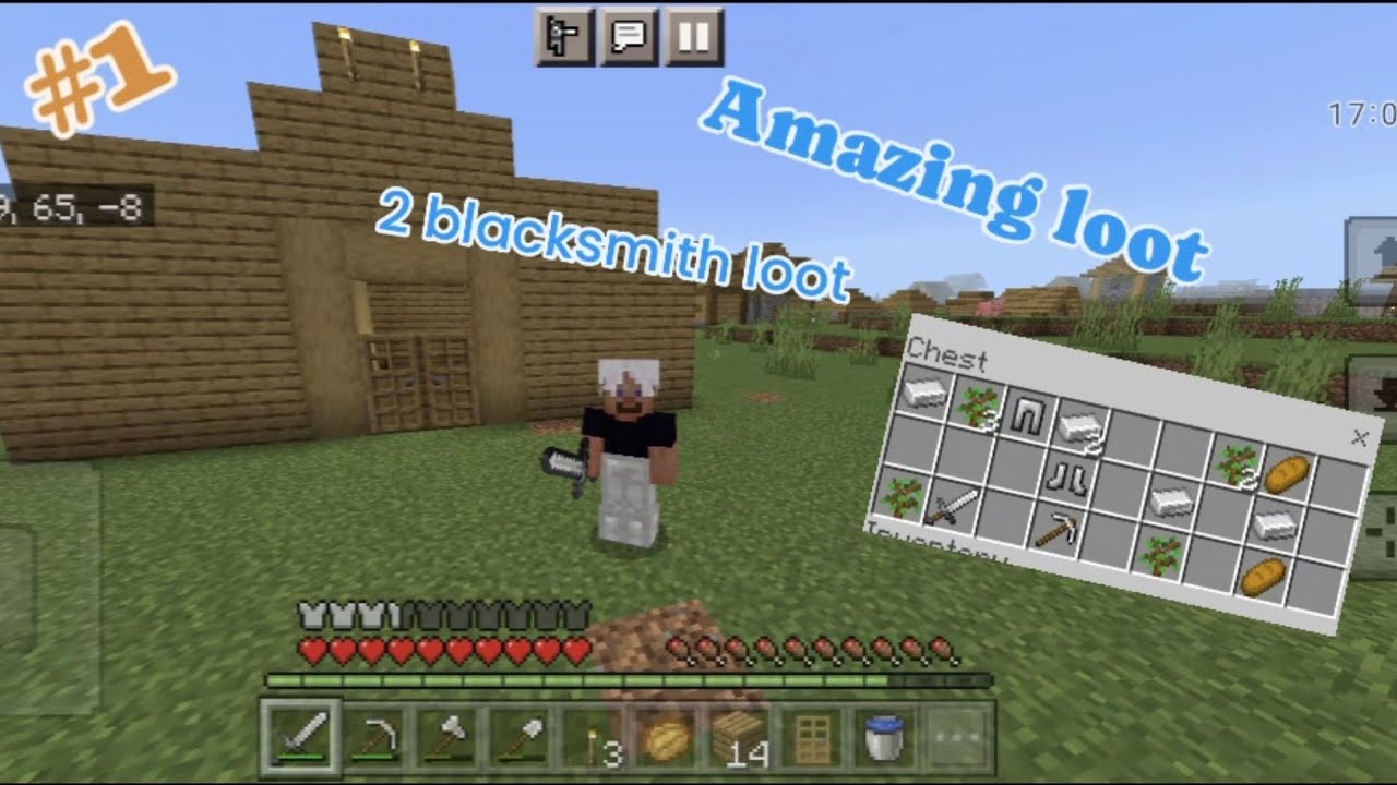 My first dayy in survival and this happened🤑🤑,amazing loot,2 blacksmith ...