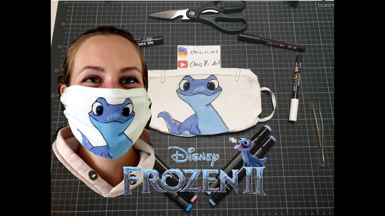 Customising Face Mask | Selfmade Disney Frozen 2 - YouTube