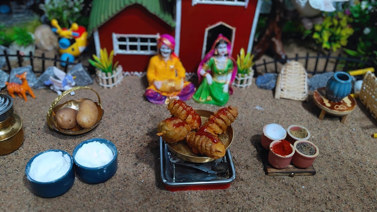 Miniature Potato Tornado | Miniature potato snack | Potato Spiral ...