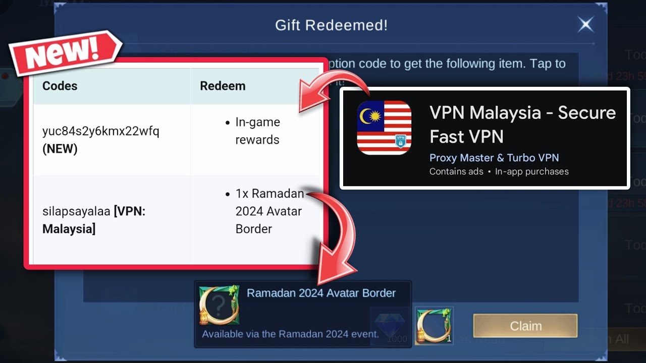 How to Claim Ramadan 2024 Avatar Border REDEEM CODES and More Codes ...