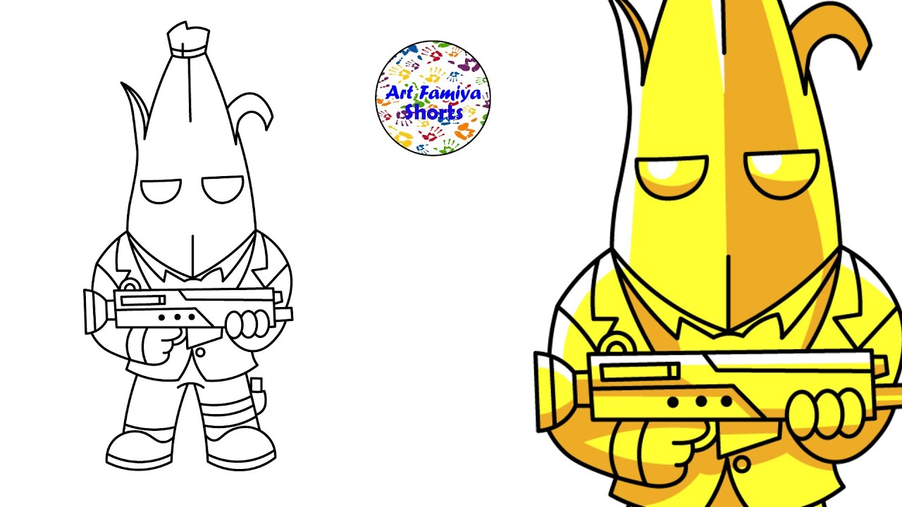 Drawing Gold Peely | Drawing | Painting | Coloring Pages - YouTube