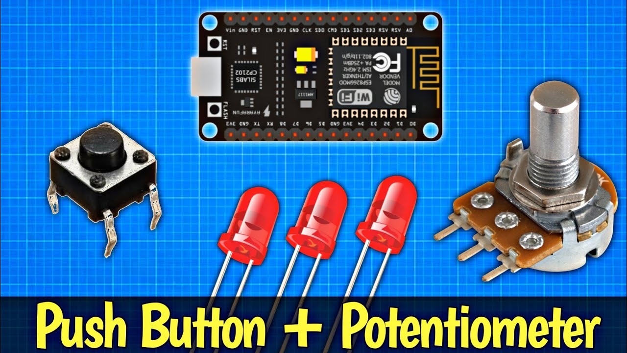 LED Brightness Control with Button and Potentiometer | Hindi - YouTube