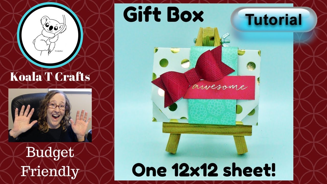 How To Make A Gift Box Using Just One Sheet Of 12 X 12 Pattern Paper