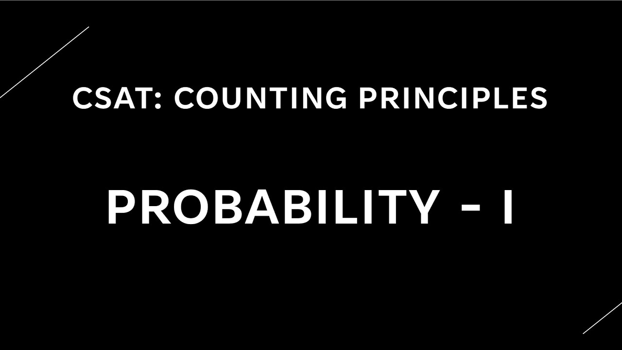 Counting Class 6: Probability Part 1 - YouTube