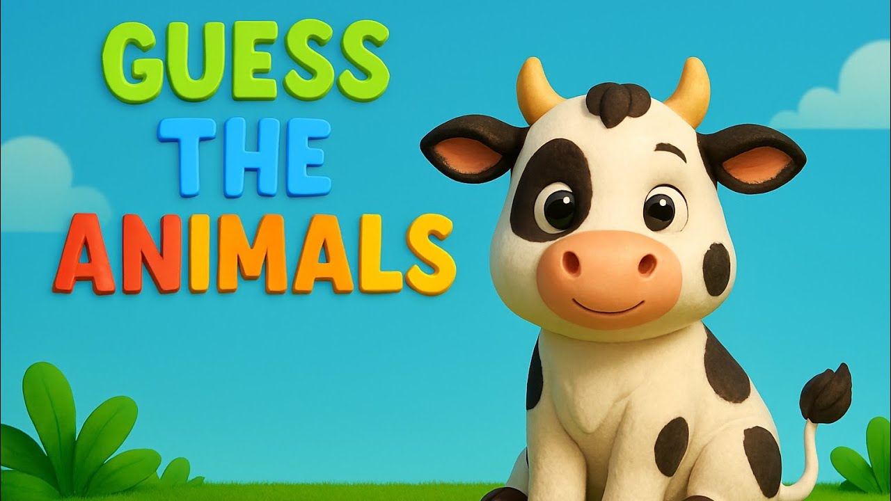 Guess the Animal 🐮🦁🐸🐘 | Fun Animal Riddles for Kids | 3D Cartoon ...