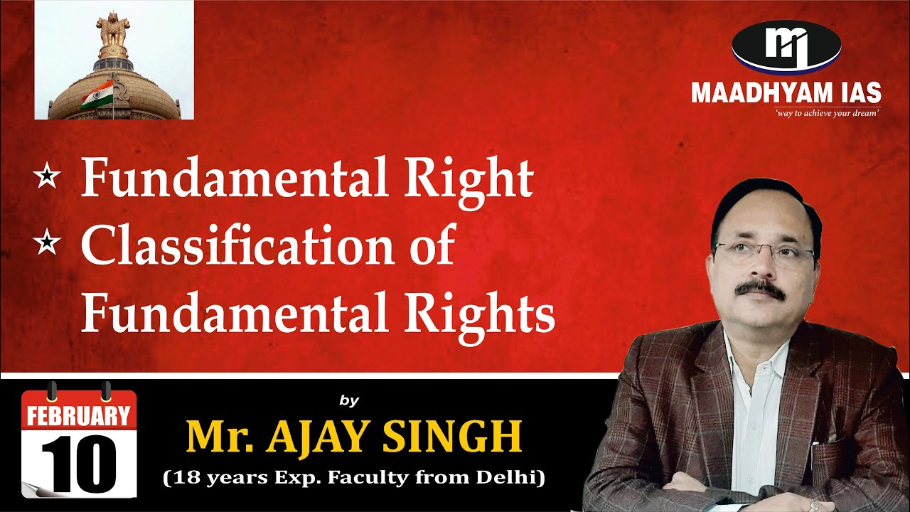 Fundamental Rights,Classification of Fundamental Rights || Maadhyam IAS ...