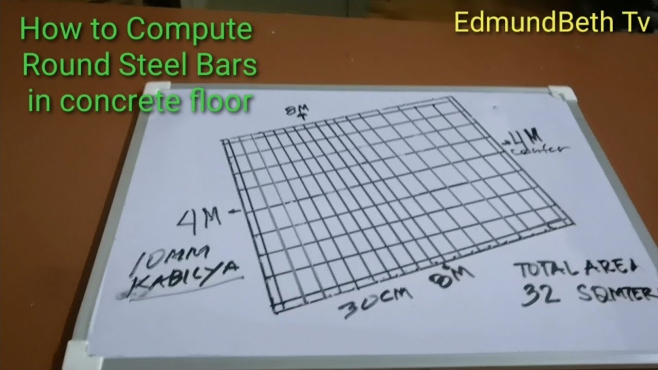How to Compute Round Steel Bars (RSB) For a Concrete Floor... - YouTube