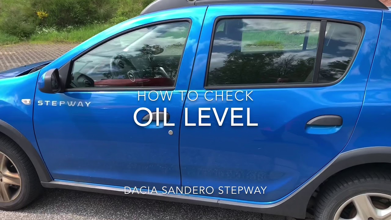 How to check and top up your oil level if it is necessary Dacia Sandero ...