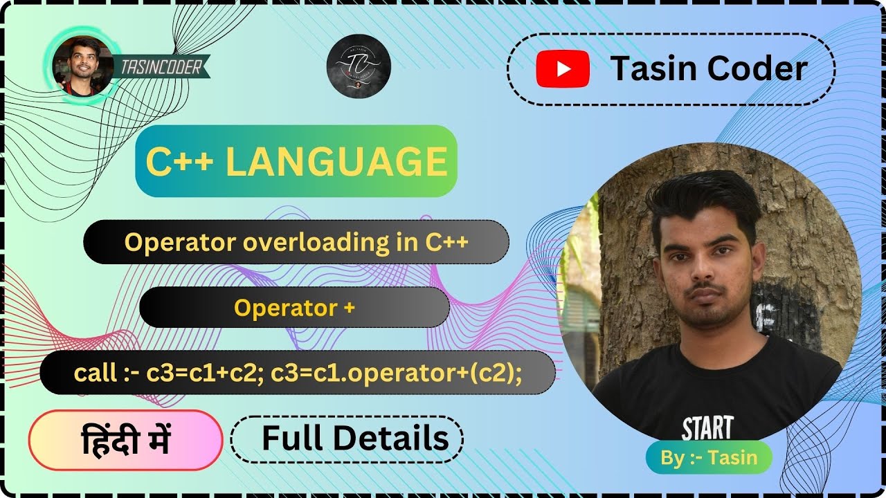 Operator Overloading In C Operator Complex Class Object Tasincoder Youtube