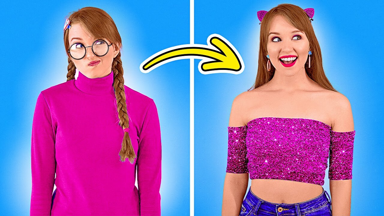 DIY FASHION GLOW-UP! 🤩 Transform Old Clothes with Simple Hacks by 123 ...