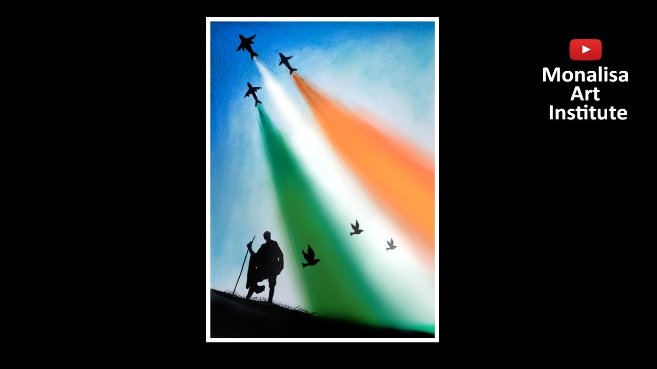 26th January Drawing | Republic Day Drawing with Oil Pastel Colour ...