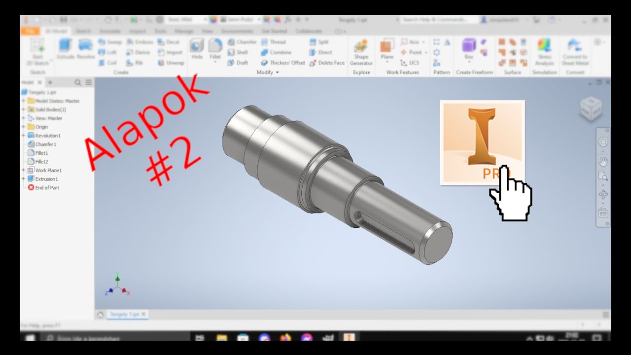 Autodesk Inventor Professional 2021 Alapok #2 - YouTube