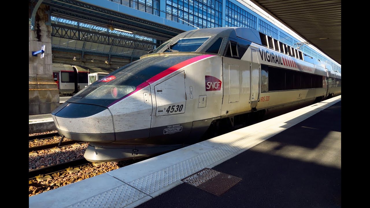 TGV 'VIGIRAIL' IRIS 320 au départ de Bordeaux St Jean - YouTube