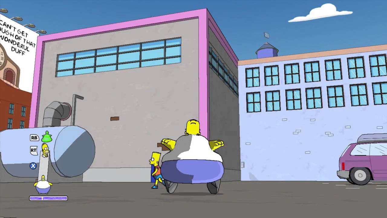 The Simpsons Game Unknown Glitch - YouTube