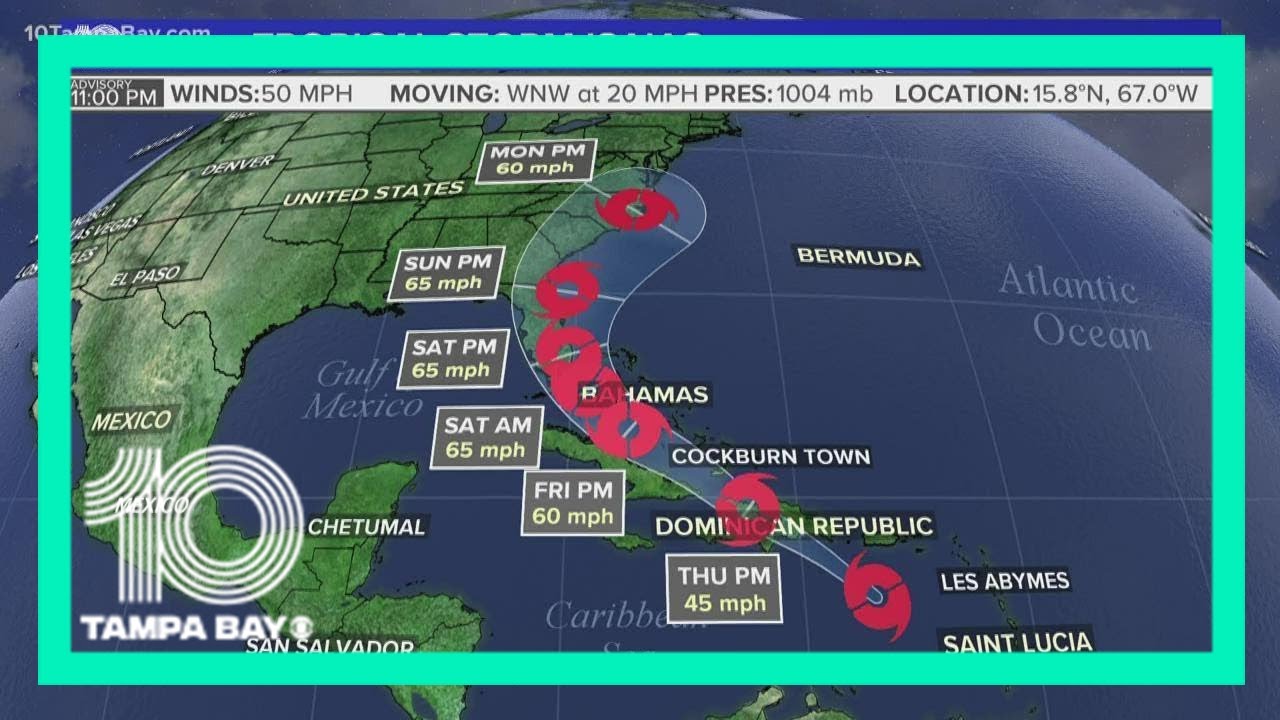 Tropical Storm Isaias forms in the Caribbean: 11 p.m. Wednesday - YouTube
