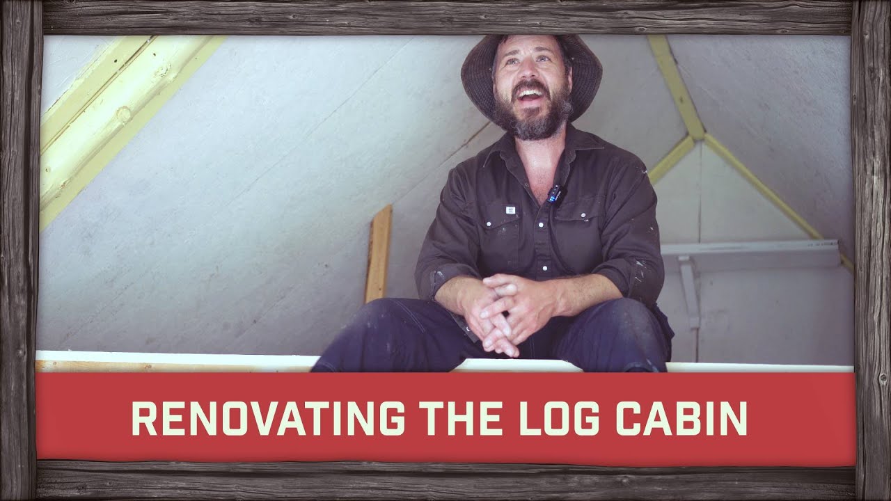 Renovating the Interior of the Log Cabin. What a mess ! - YouTube