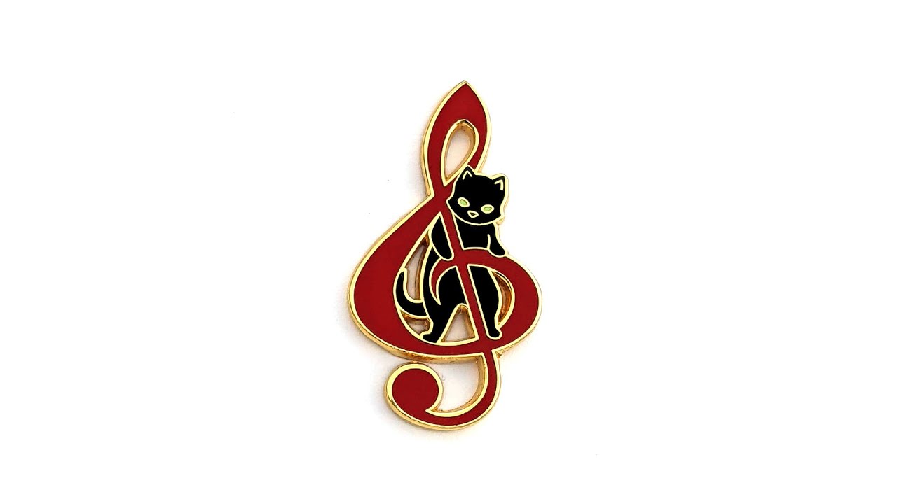 Designing the Treble Clef Cat Hard Enamel Pin - YouTube