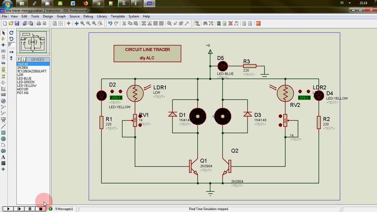 Cara Membuat Rangkaian Robot Line Tracer/Pengikut Garis Di Proteus #45 ...
