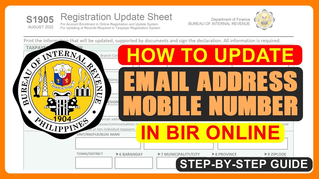 DIGITAL TIN ID: HOW TO UPDATE EMAIL ADDRESS AND CONTACT NUMBER IN BIR ...