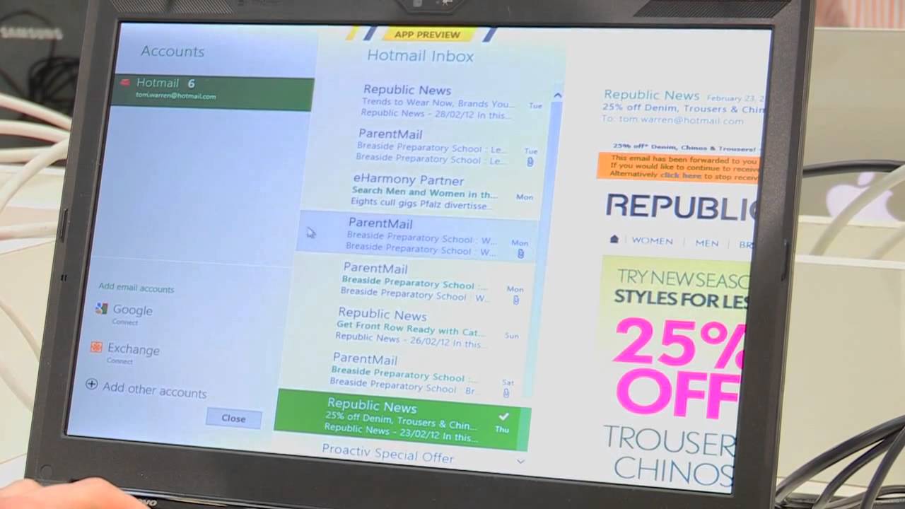 Windows 8 Communication Apps hands-on - YouTube
