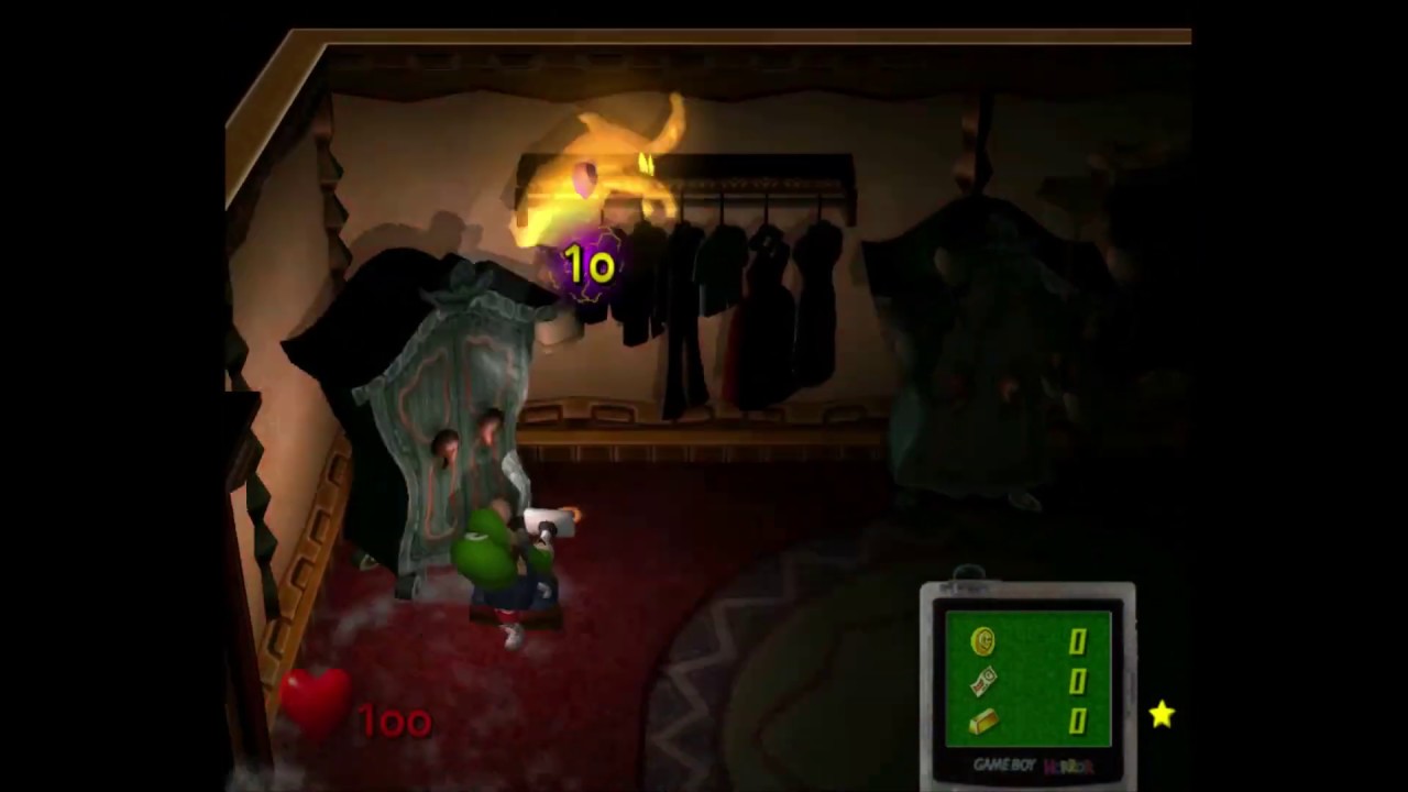 Luigi's Mansion - Capturing a Ghost while Riding on the Poltergust 3000 ...