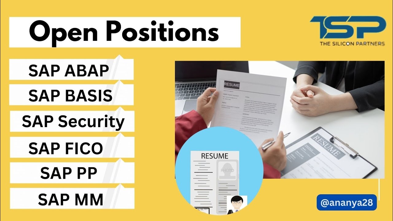 TSP Hiring SAP Freshers - SAP ABAP/BASIS/FICO/MM/Security/BW Analytics ...