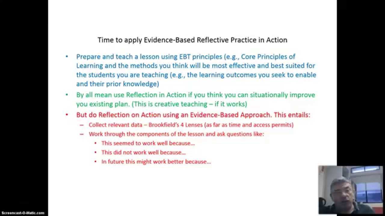 Applying Evidence-Based Reflective Practice - YouTube