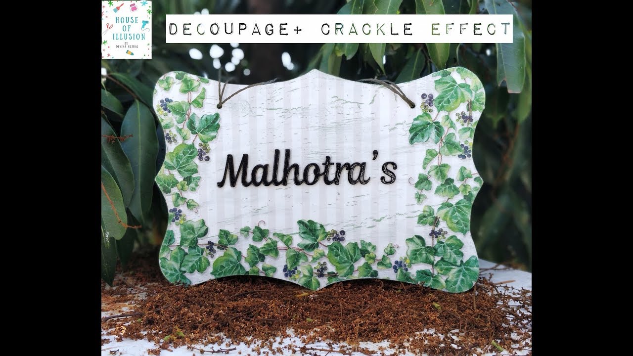 How to get Crackle effect with Decoupage - YouTube