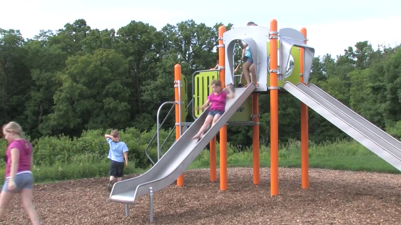 Stainless Steel Slide - PlayBooster® - Landscape Structures - YouTube