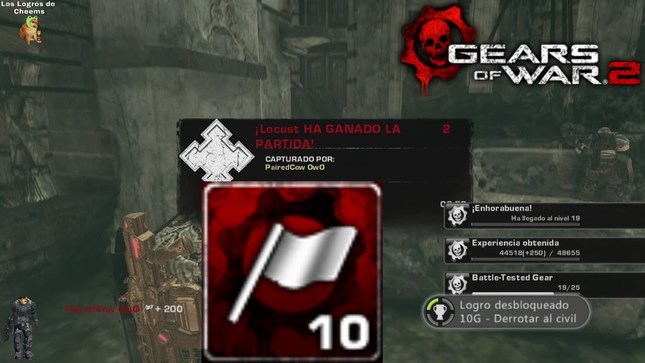 🪖Gears of War 2/Logró/Derrotar al civil/Explicado por cheems/Tips🪖 ...