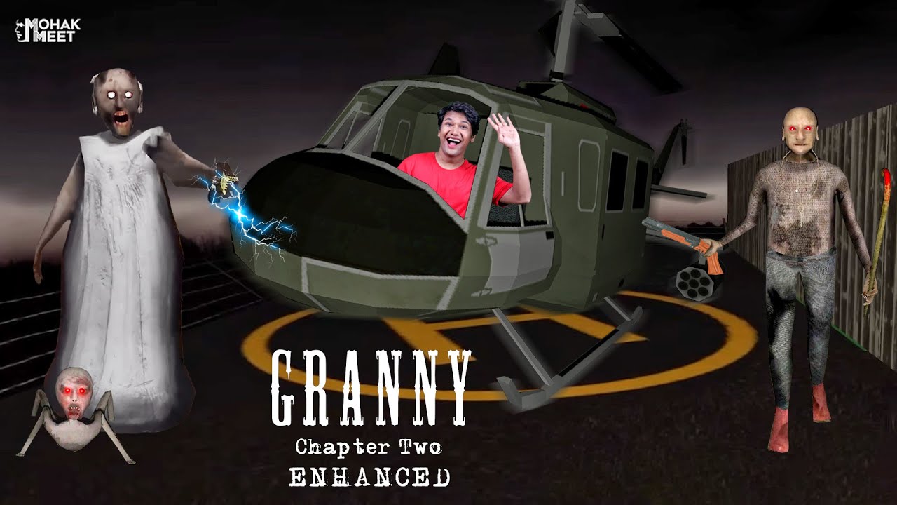 GRANNY HELICOPTER ESCAPE GAMEPLAY : ग्रैनी | HORROR GRANNY CHAPTER 2 ...
