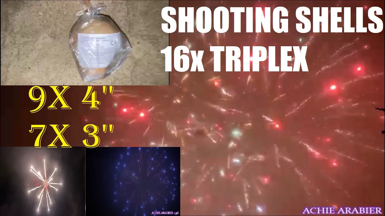 16x SHELLS STOKEN: TRIPLEX -Feuerwerk/VUURWERK - YouTube