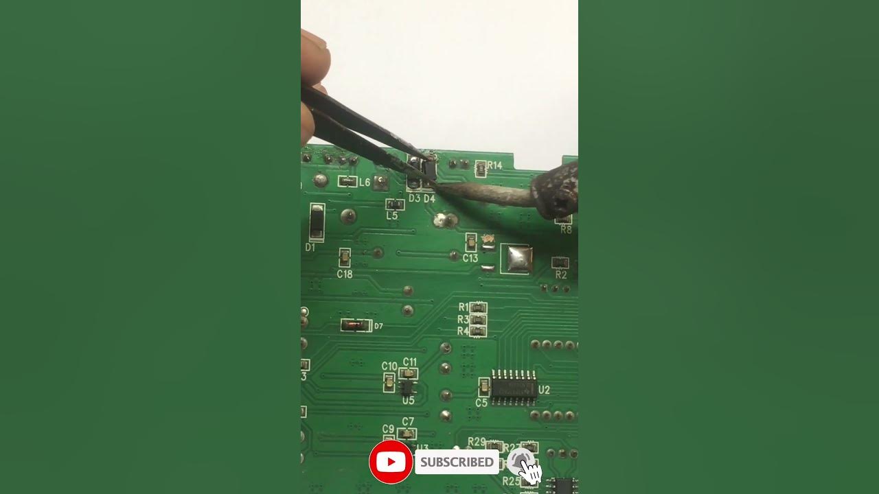 how to remove smd diode with soldering iron - YouTube