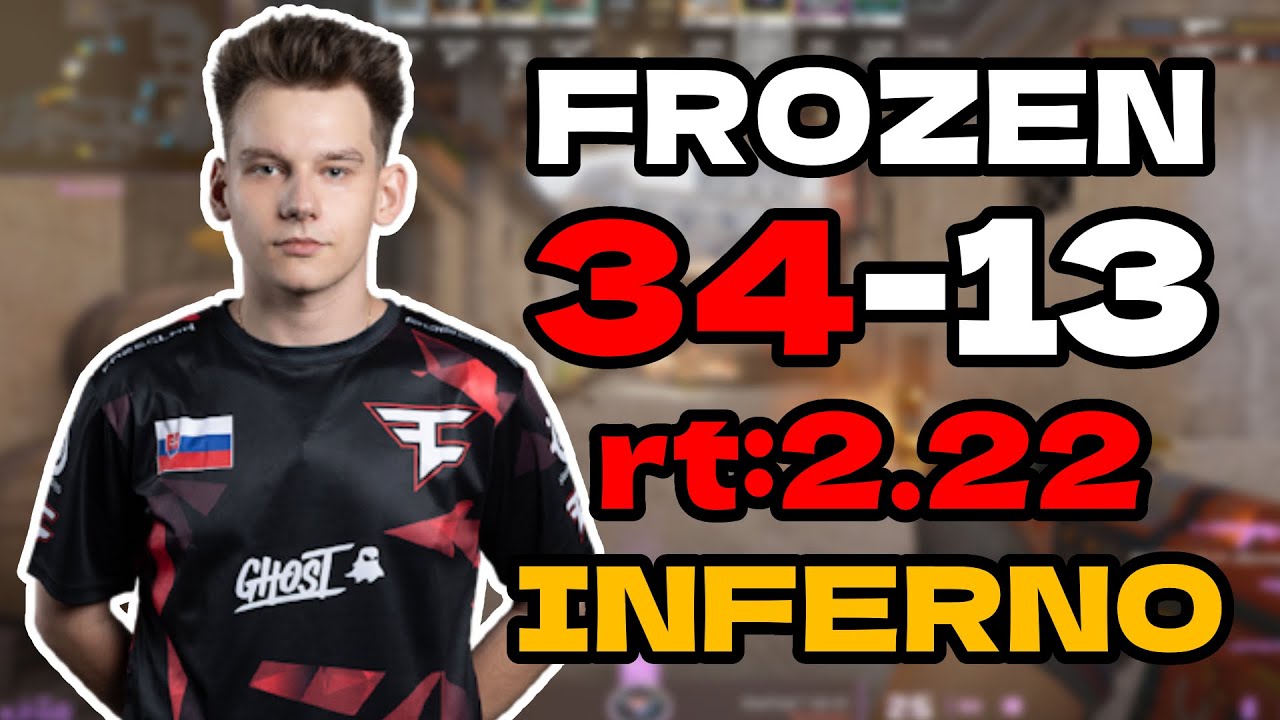 FROZEN (34-13) rt:2.22 +VOICE COMMS (inferno) | EU FACEIT RANKED #cs2 # ...