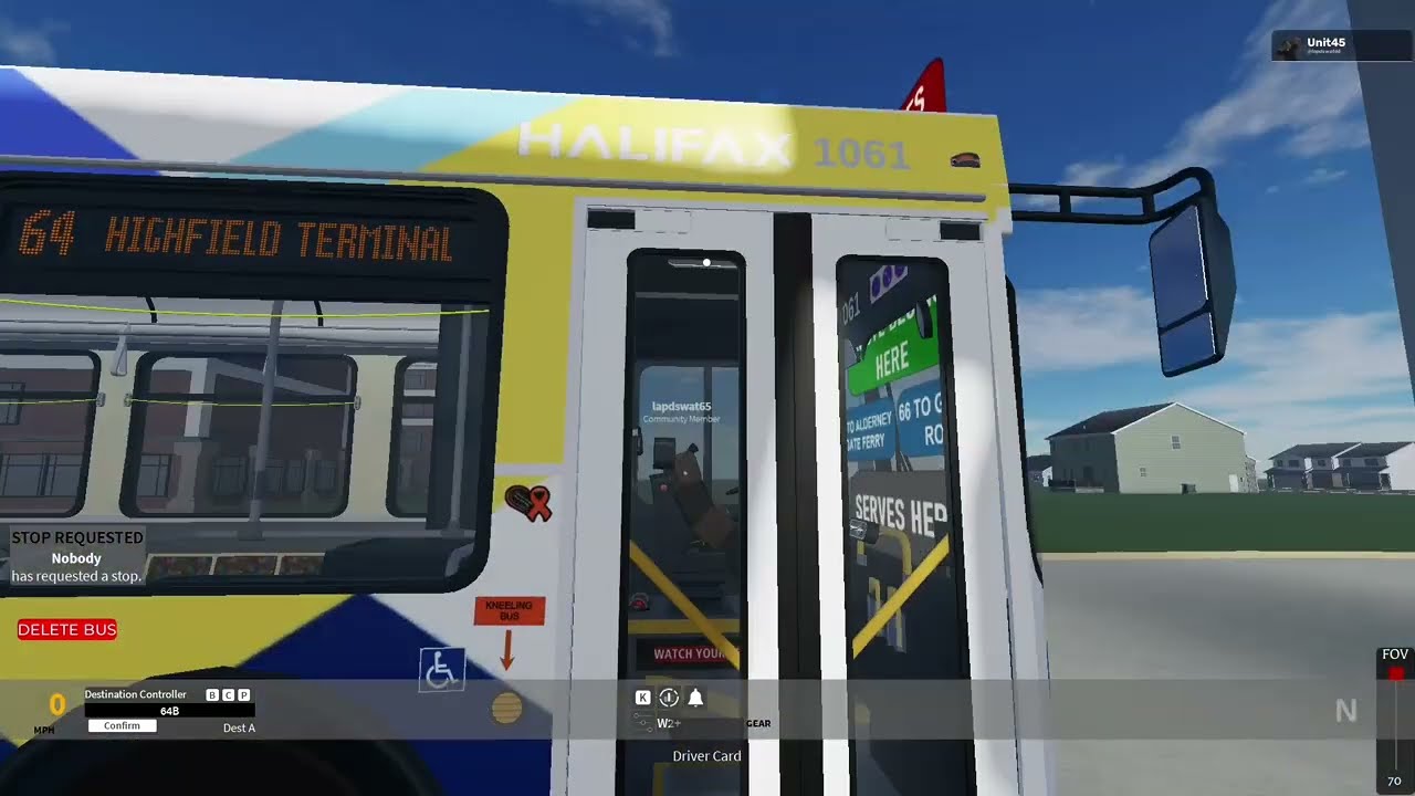 (Full Route) 64 To Highfield Terminal Roblox Halifax Transit #roblox # ...