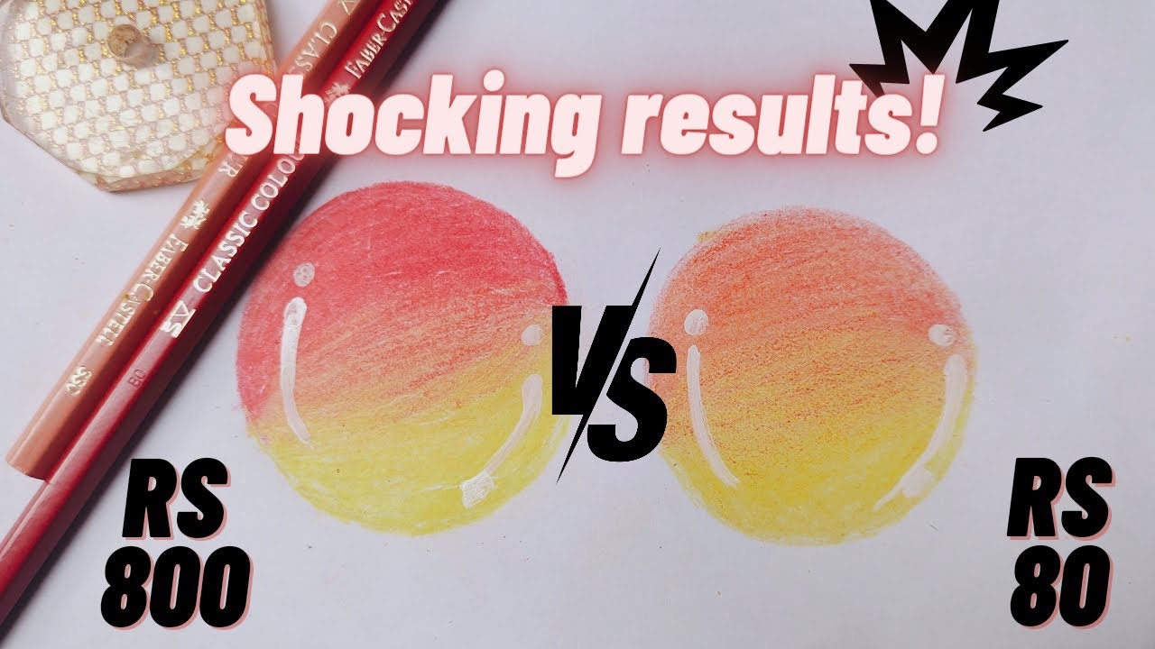 CHEAP VS EXPENSIVE pencil color drawing blending - YouTube